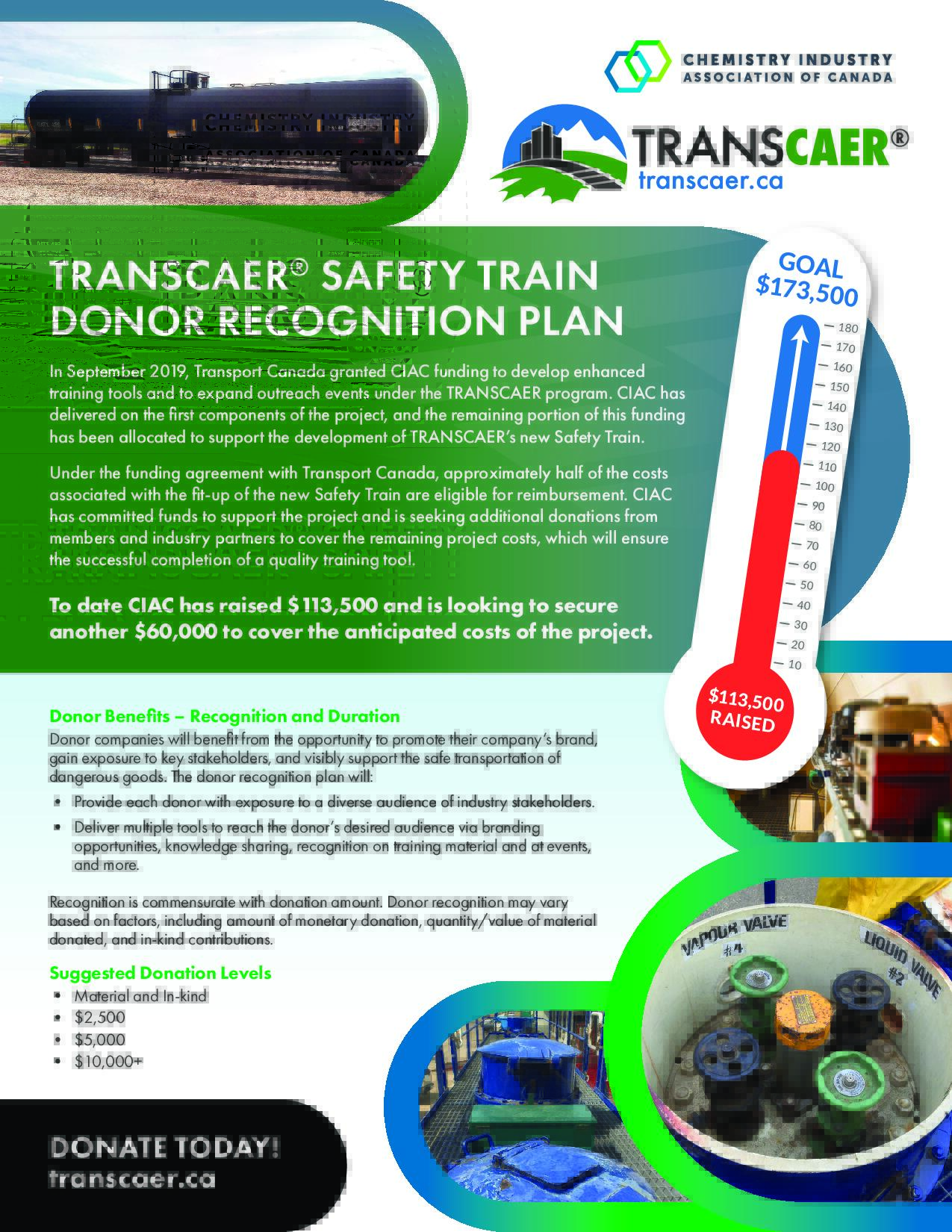 Check out the TRANSCAER® Safety Train Donor Recognition Plan - TRANSCAER